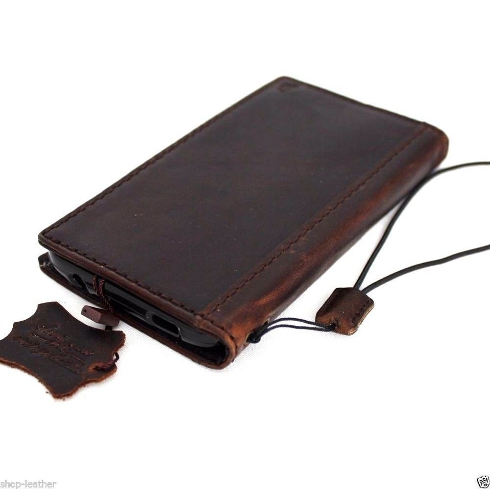 genuine leather case for LG Nexus 5 book wallet slim cover retro cards ...