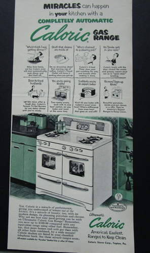 1952 Vintage Print Ad Caloric Gas Range Completely Automatic Miracle | eBay