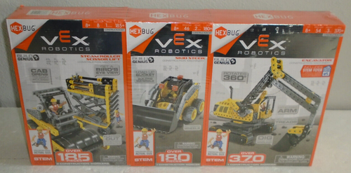 HEXBUG VEX Robotics Steam Roller Scissor Lift, Skid Steer, Excavator 3-PACK NEW | eBay