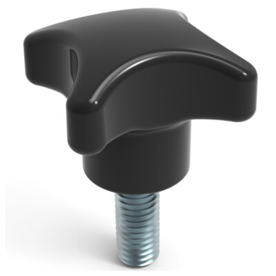 Bakelite Cross Knob Clamping 4-Lobe Handle with M6 M8 M10 M12 Thread ...