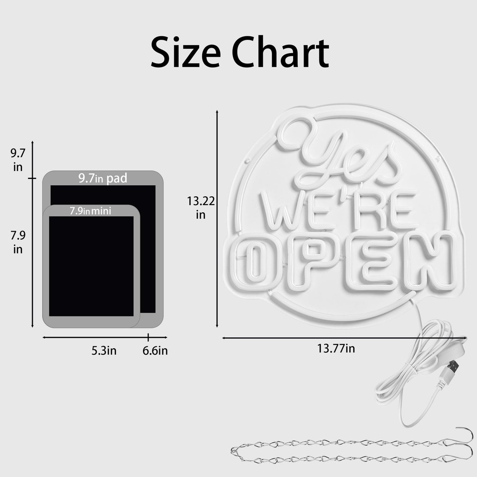 Open Neon Signs for Wall Decor Open Sign LED Open Signs for Business ...