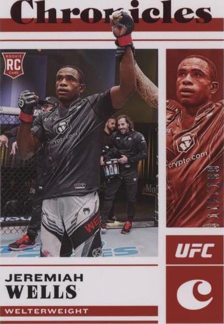 2023 Panini Chronicles UFC - Rookies Jeremiah Wells #90 Red /199 (RC ...