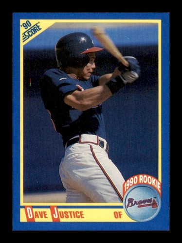 1990 Score Dave Justice #650 Rookie RC Atlanta Braves | eBay