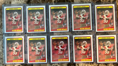 1988 Jerry Rice Topps Record Breaker #6 10 Card Lot | eBay