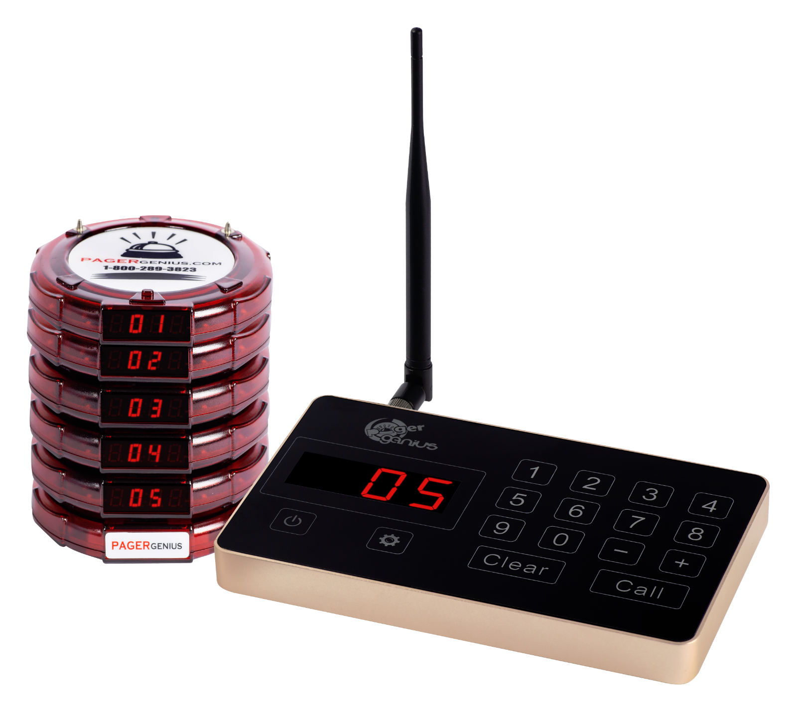 Brand New Pager Genius 5 Restaurant Coaster Pagers *Complete Paging ...