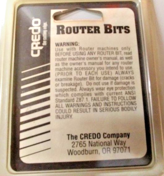 CREDO HIGH SPEED STEEL ROUTER BIT 3/8" CORE BOX 55608 N.I.P. FREE ...