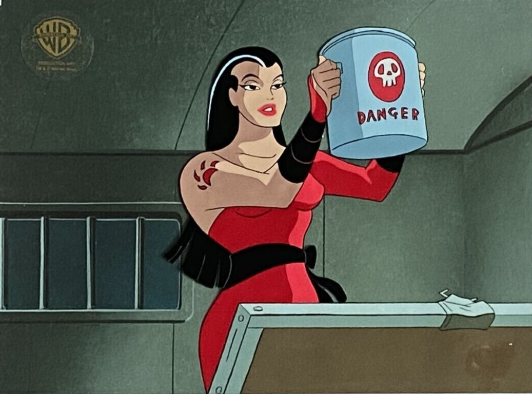 BRUCE TIMM rare RED CLAW cel CAT & THE CLAW Batman BTAS WB COA Bust ...