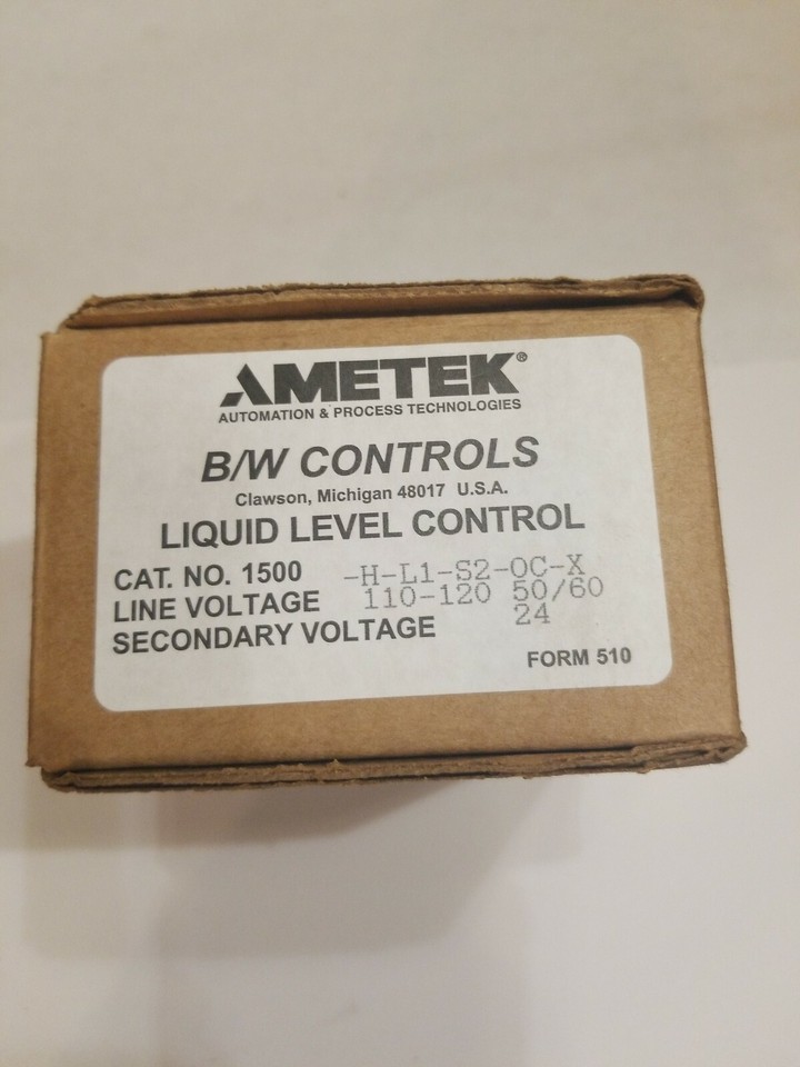 NEW IN BOX BW CONTROLS AMETEK LIQUID LEVEL CONTROL 1500-H-L1-S2-OC-X | eBay
