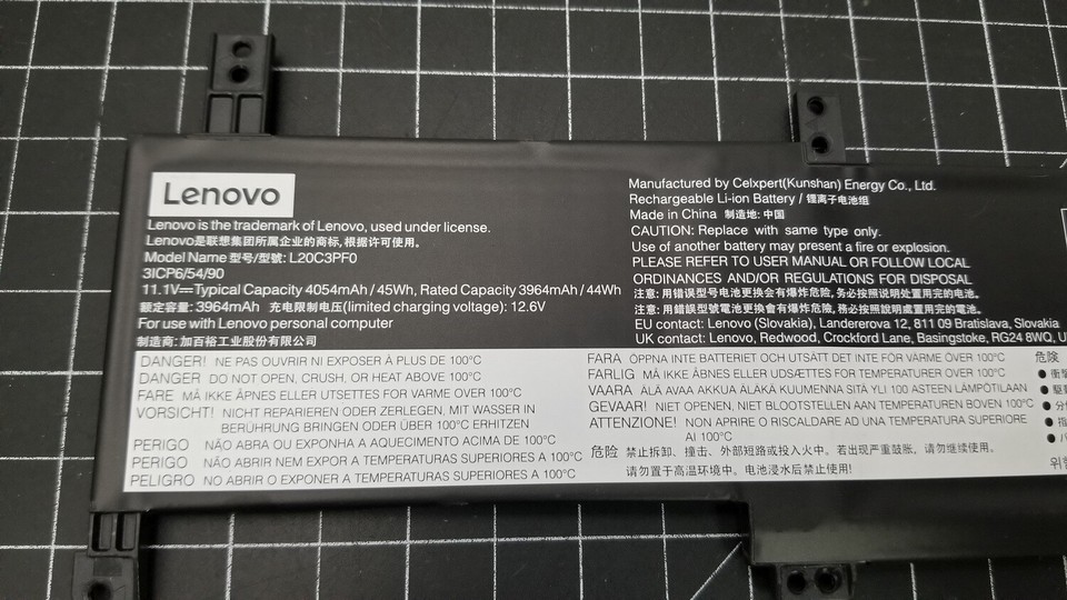 Genuine Lenovo IdeaPad 3 15ITL6 K14 Gen 1 Battery 11.1V 4054mAh 45Wh ...
