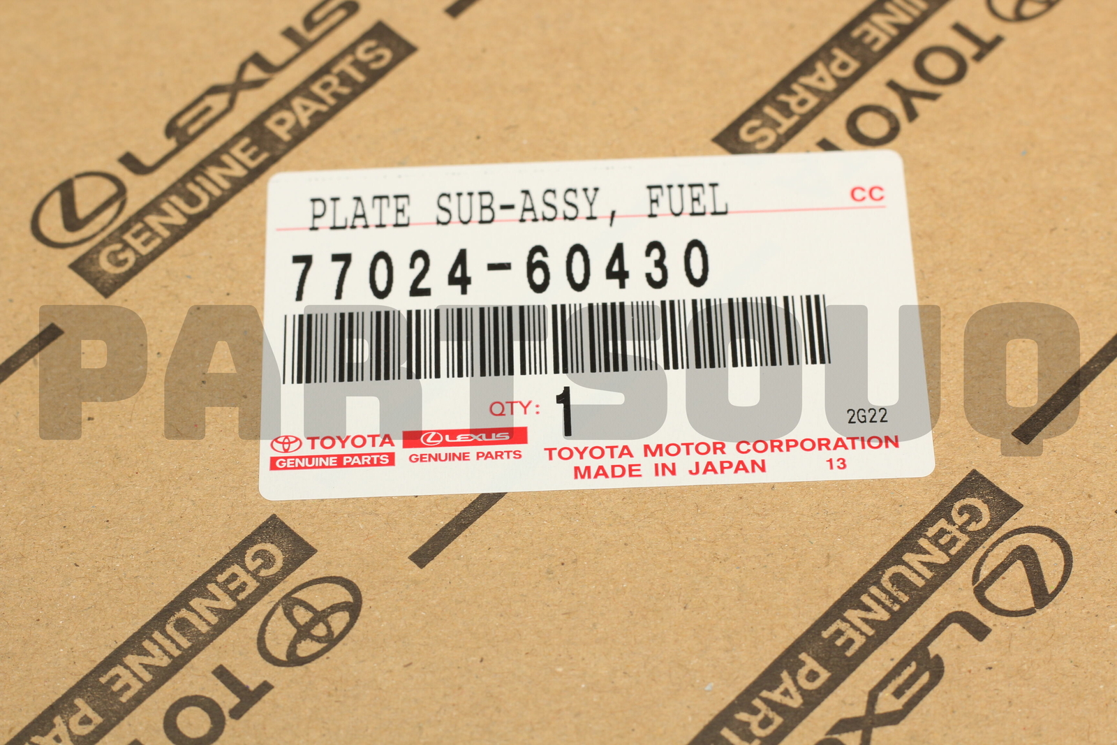 7702460430 Genuine Toyota PLATE SUB-ASSY, FUEL SUCTION 77024-60430 | eBay