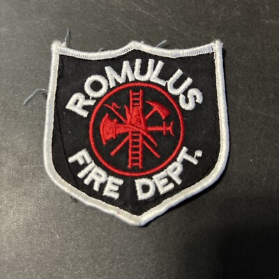 Vintage Obsolete Fire Department Patch Romulus | eBay