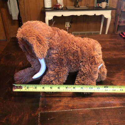 Wooly Mammoth Fluffy Elephant Plush Brown Soft 12” | eBay
