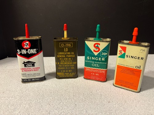 Singer Sewing Machine Oil Can LOT OF 4 as shown | eBay
