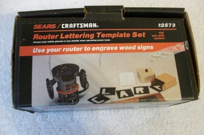 "Sears Craftsman Router Lettering Template Set For Routers / Wood Signs ...