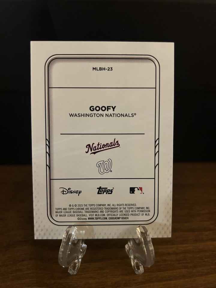 2025 Topps Chrome Disney MLB Goofy SSP Washington Nationals Baseball ...