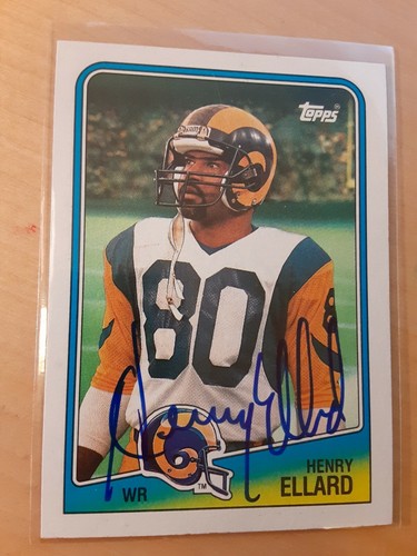 Henry Ellard Autograph 1988 Topps #291, Los Angeles Rams, Wide Receiver ...