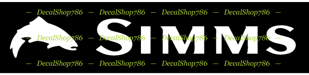 Simms Fishing -Trout II - Outdoor Sports - Vinyl Die-Cut Peel N' Stick ...