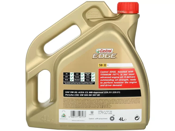 Castrol EDGE Titanium 5W30 LL 4L + 1L 5W-30 LL 5l Fully Synthetic ...