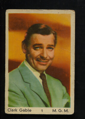 Clark Gable Vintage Dutch Movie Film Star Trading Card 1 | eBay