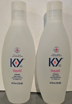 K-Y KY Liquid Classic Smooth Water Based Personal Lubricant 4.5 oz (2 ...