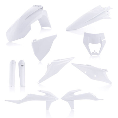 ACERBIS FULL PLASTIC KIT WHITE KTM 500 EXC-F 500 XCF-W 350 XCF-W 300 XC ...