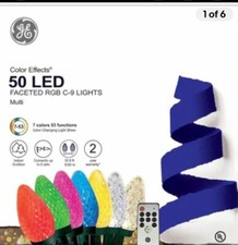 GE Color Choice 50 LED Dual Color C9 Lights Multi Function Warm Cool ...