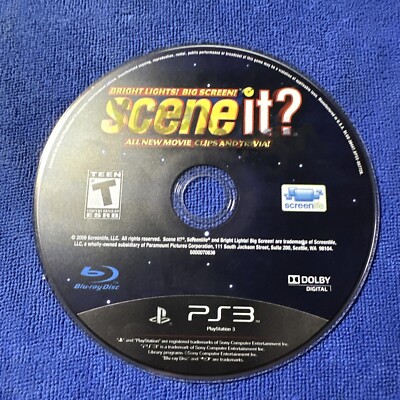 Scene It? for PS3 Disc Only Tested, Fast Shipping! | eBay