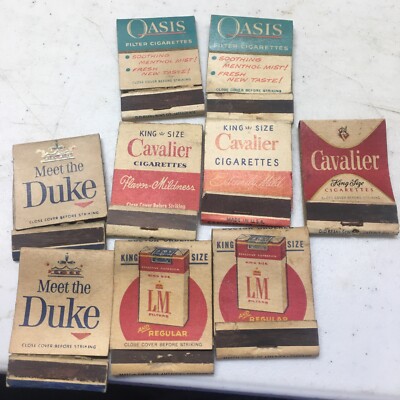 Lot of 14 Vintage Cigarette Advertising Match Books LM Duke Oasis Mixed ...