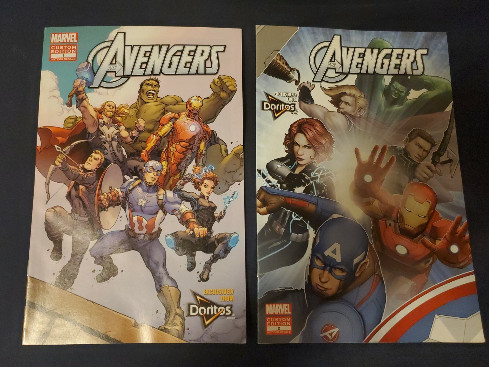 Marvel Avengers 1 & 2 Custom Edition Doritos Exclusive Iron Man Hulk ...