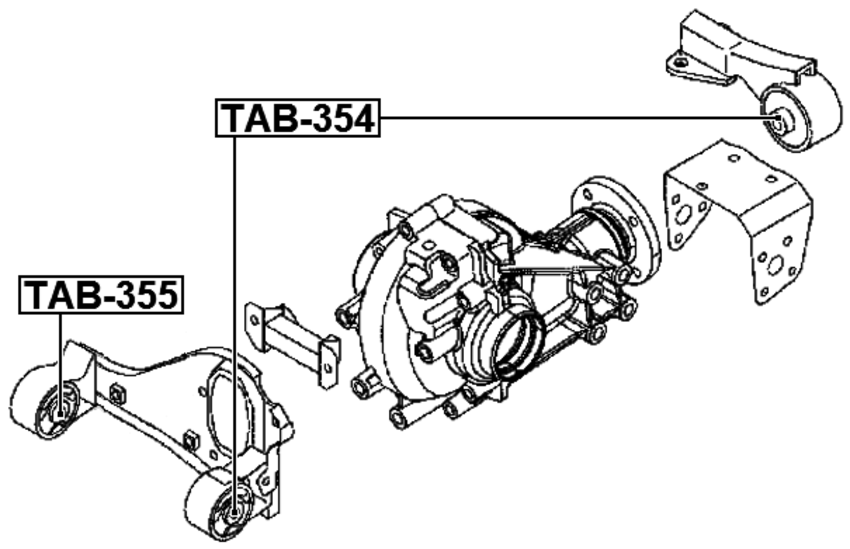 Arm Bushing Differential Mount Febest TAB-354 OEM 41651-B4030 | eBay