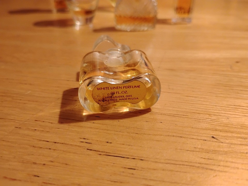 LOT OF 6 ASSORTED 1980'S PERFUME SAMPLES-VARIOUS SIZES-WHITE LINEN ...