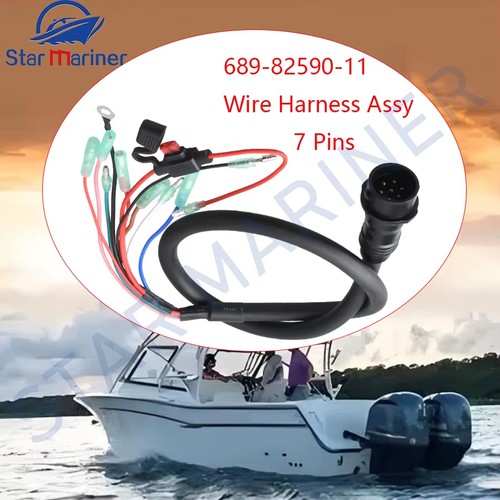 689-82590-11 Wire Harness Assey 7 Pins for Yamaha Outboard Motor 2T ...