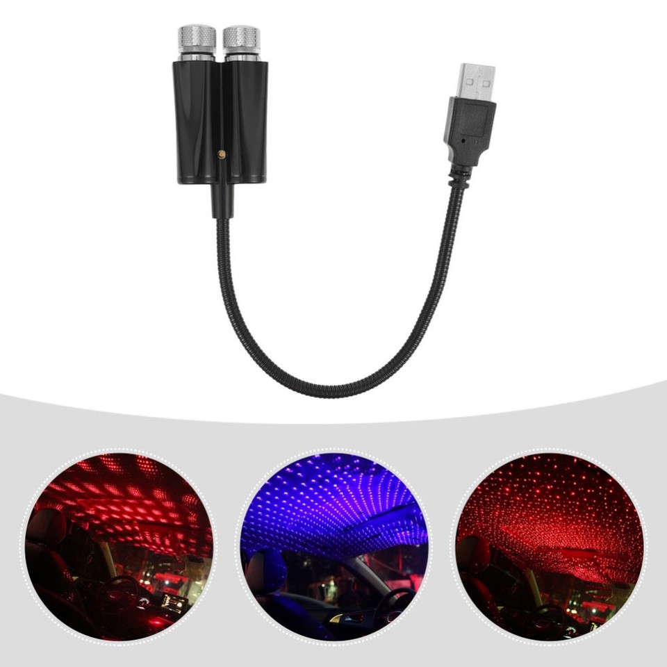 Car-mounted Usb Star Ceiling Light Car Atmosphere Projection Decorative ...