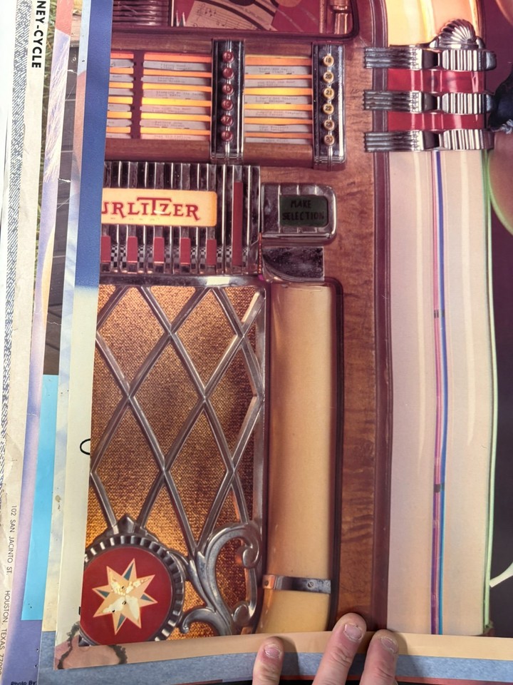 #319 Vintage Poster 32x22 1989 Sexy Blonde Cindy Margolis Topless Juke Box PinUp | eBay