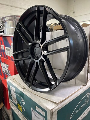 22 COVENTRY WHEELS FITS JAGUAR WHEELS BLACK ALLOY LIKE OE OEM FACTORY ...