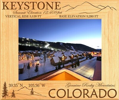 Keystone Colorado Laser Engraved Wood Picture Frame Landscape (3 x 5 ...