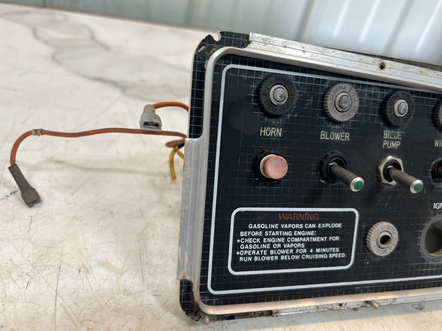 87 Sea Ray Sundancer 268 Boat dash switch board control panel switches ...