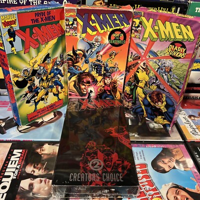 X-Men 4 Animated VHS Lot Tested Pryde of the X-Men Deadly Reunions MORE ...