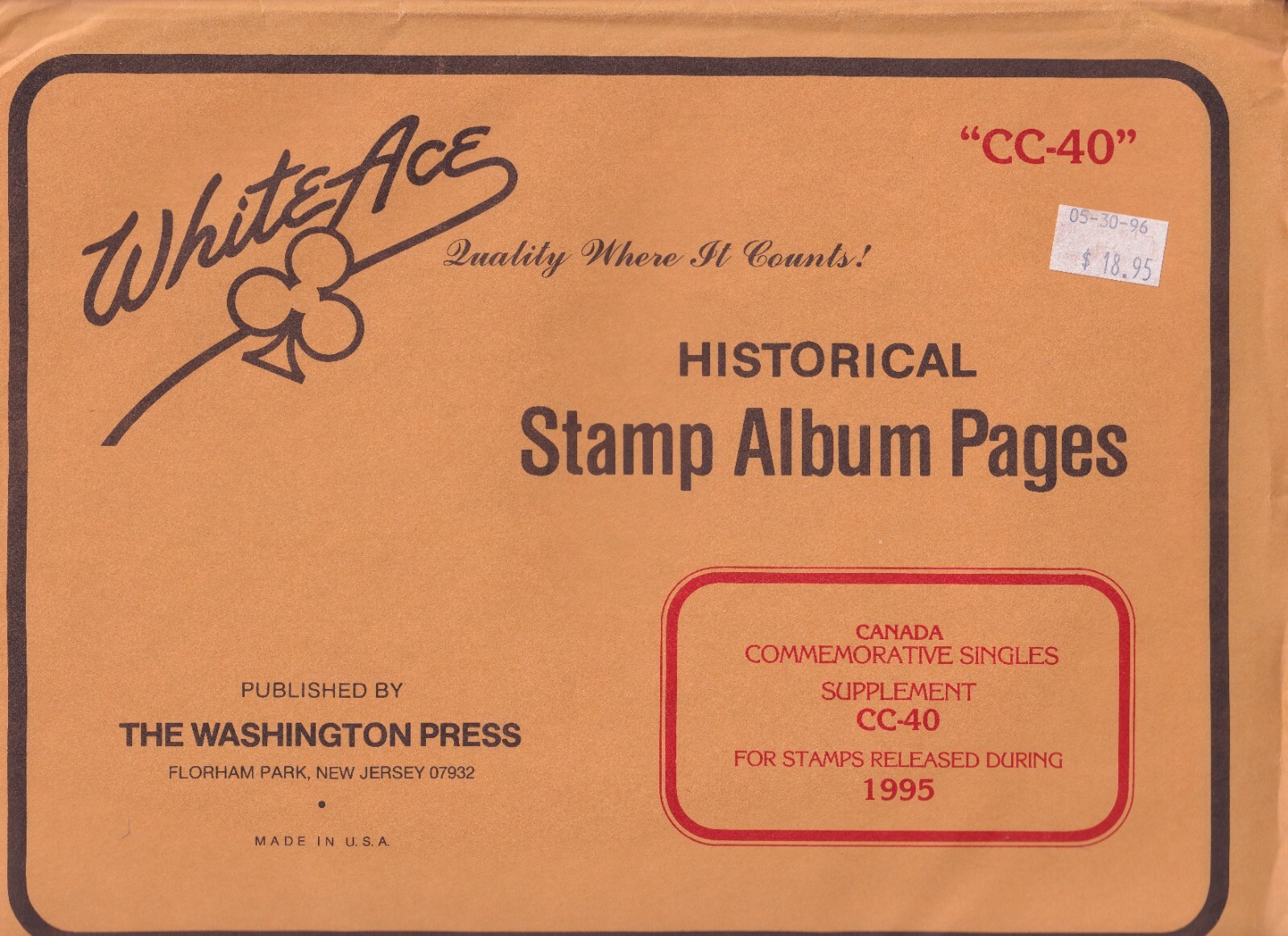 White Ace Stamp Album Pages - Canada Commemorative Issues Singles ...