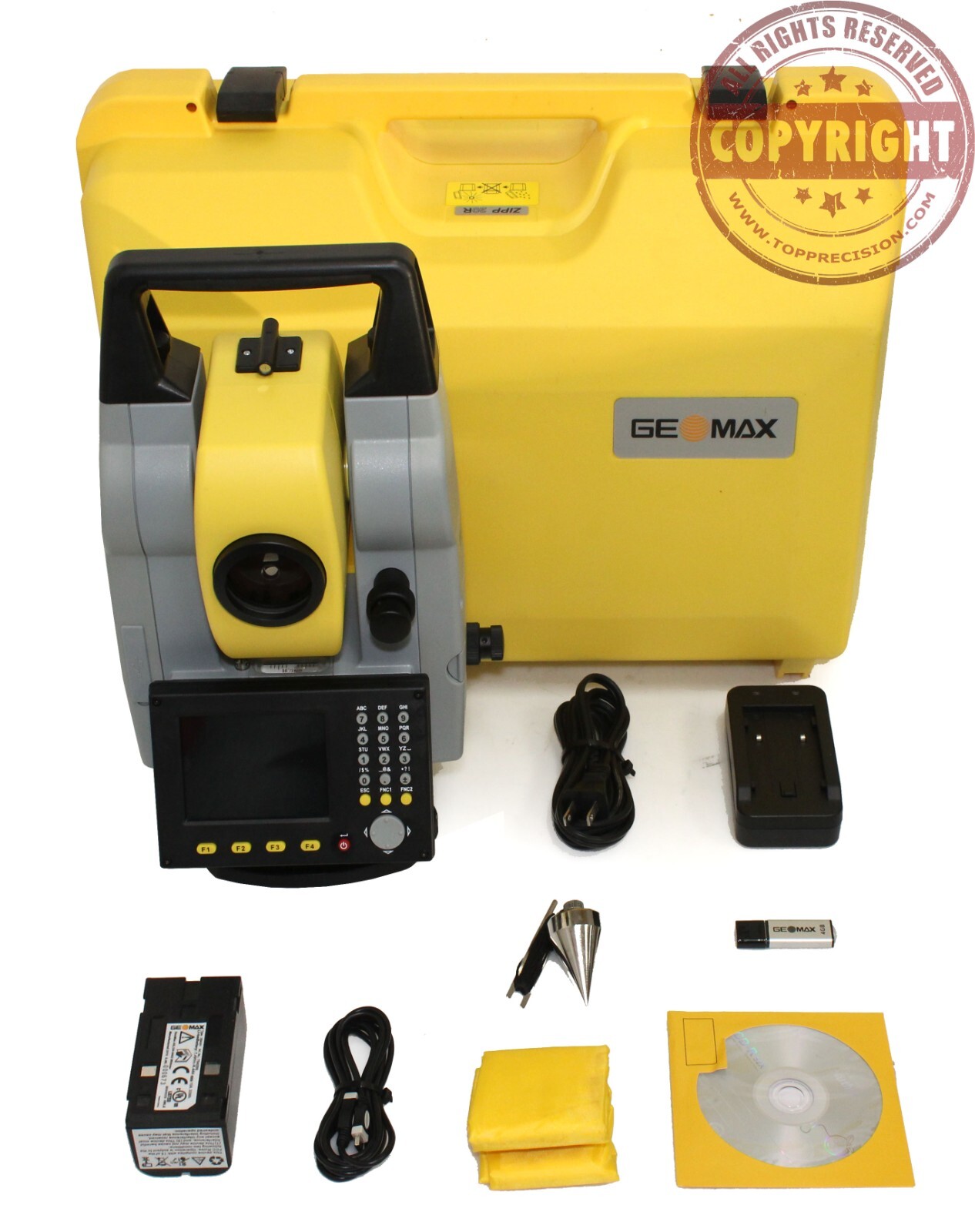 GEOMAX ZIPP20R R400 2" PRISMLESS SURVEYING TOTAL STATION,TRIMBLE,TOPCON ...
