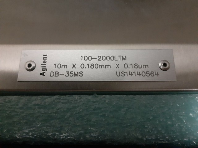 AGILENT J&W LTM COLUMN MODULE DB-FFAP 30mm 0.250mm 0.40mmLTM PN 100 ...