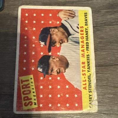 1958 Topps - #475 Fred Haney, Casey Stengel. LOW GRADE | eBay