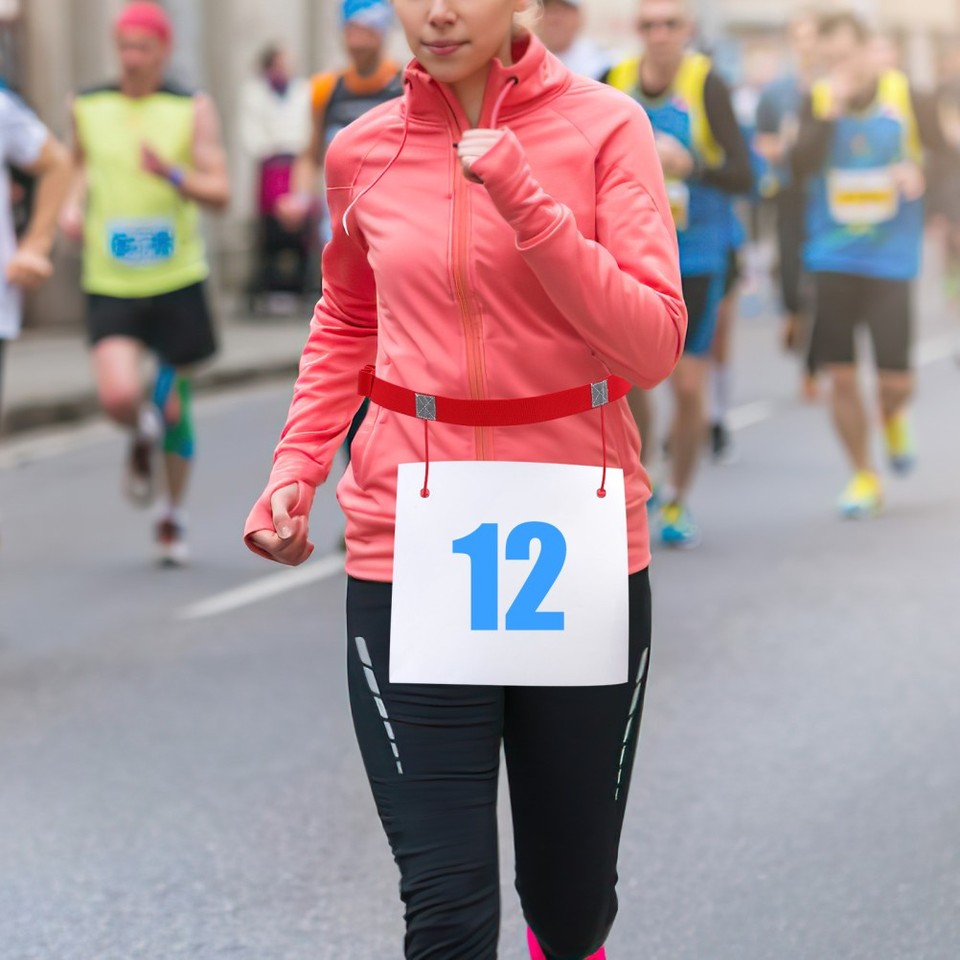 2PCS Race Number Belt Reflective Design Race Belt (Red and Pink) | eBay ...