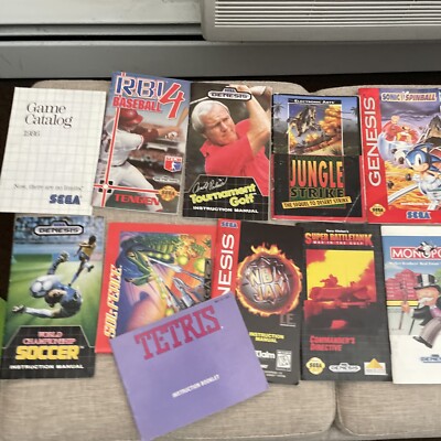 Sega Genesis Game Manuals Only And Posters! | eBay