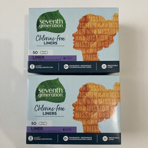 2 Pack - Seventh Generation Chlorine Free Liners, 50 ct ea | eBay