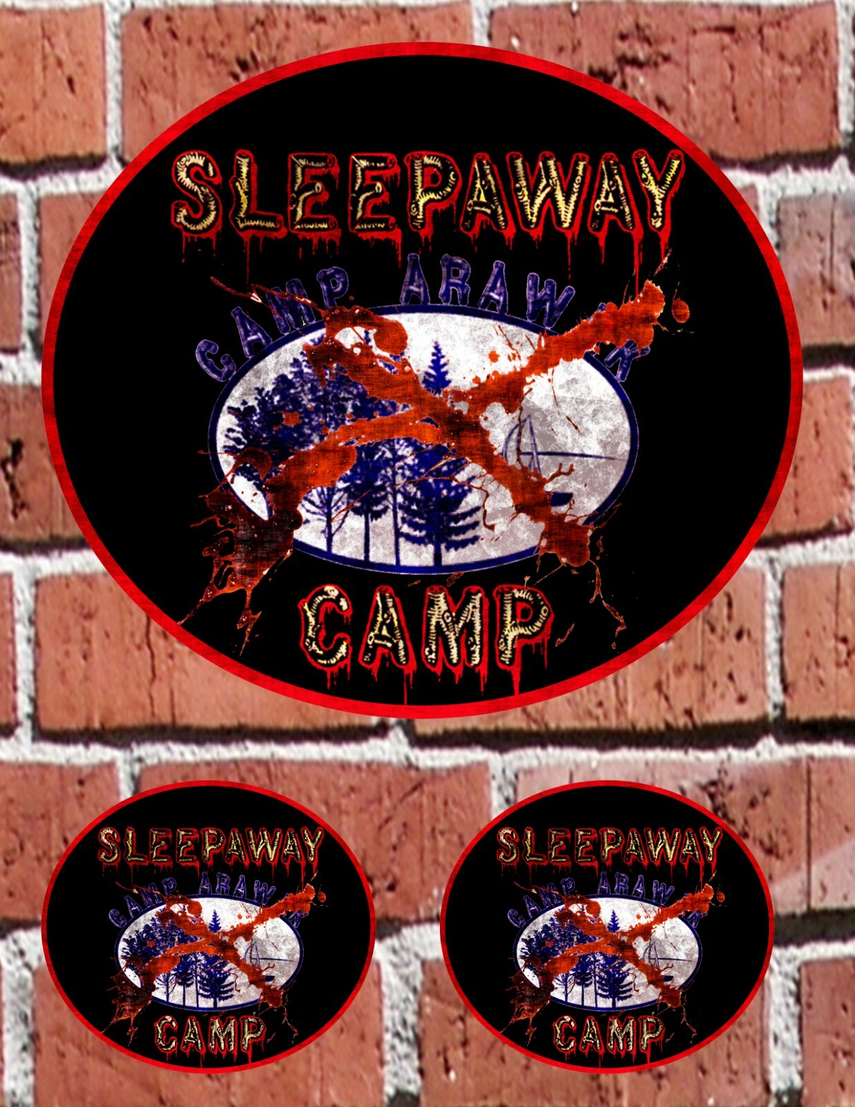 SLEEPAWAY CAMP ARAWAK - 7" and 3" DECAL STICKERS for HOME, SCHOOL, AUTO ...