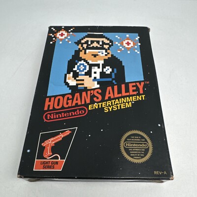 RARE Hogan's Alley Nintendo 1985 NES Black Box CIB 3 Screw 1986 Tested ...