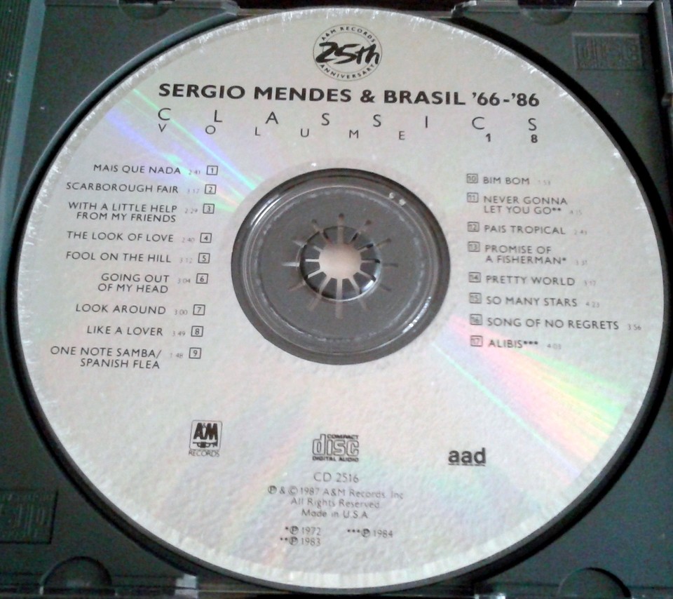 SERGIO MENDES BRASIL '66-'86 Classics Best CD Alibis Joe Pizzulo Herb ...