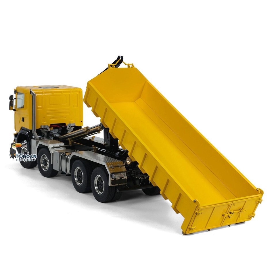 Metal 8x8 1/14 RC Hydraulic Dump Truck Roll-on-off Full Dumper Car ...