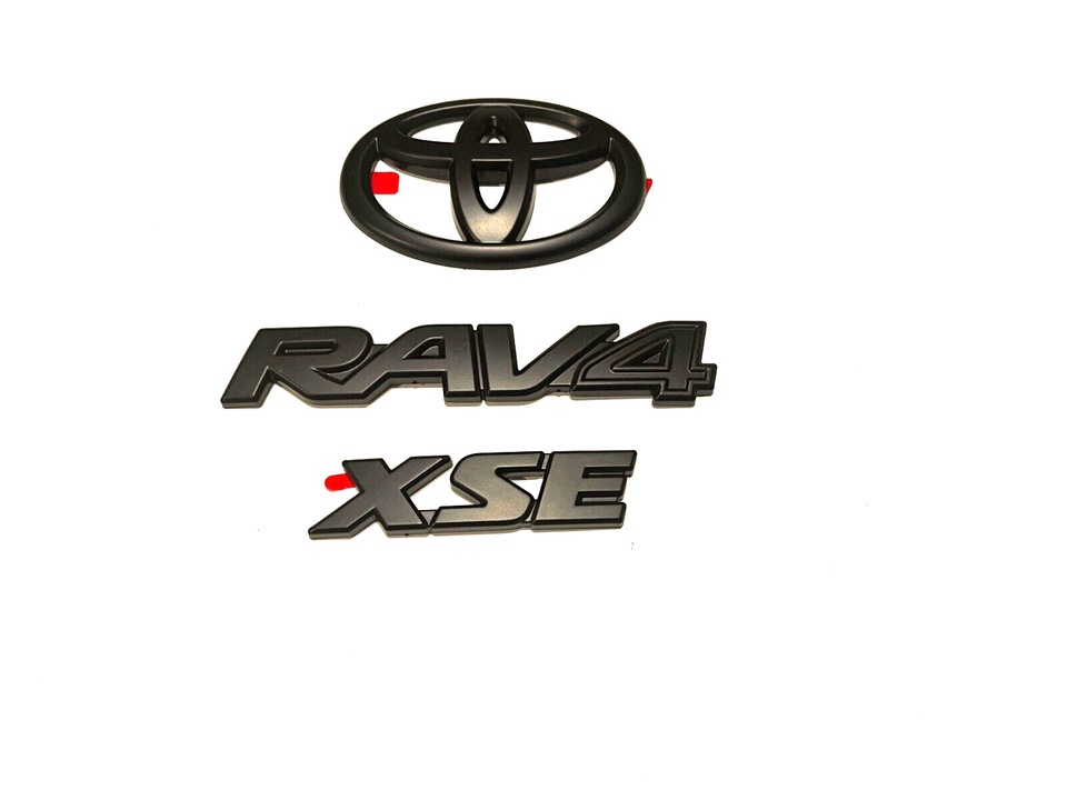 OVERLAY !! 2019 - 2024 TOYOTA RAV4 XSE MATTE BLACK OUT EMBLEMS KIT | eBay
